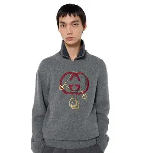Gucci Knit Wool Sweater With Embroidery