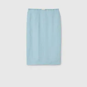 Gucci Interlocking G Silk Jacquard Skirt