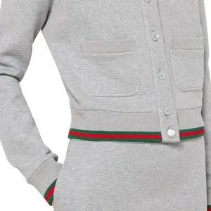 Gucci Cotton Jersey Cardigan With Web