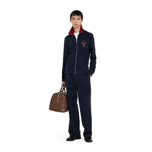 Gucci Technical Jersey Zip Jacket With Embroidery