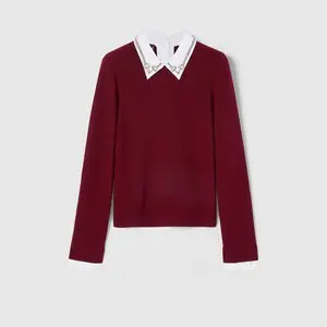 Gucci Wool Sweater With Crystal Horsebit