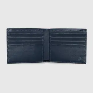 Gucci Gg Bi-fold Wallet With Print Gg Canvas - Blue