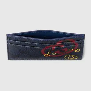 Gucci Gg Card Case With Print Gg Canvas
