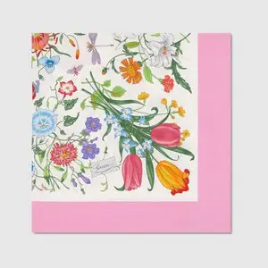 Gucci Printed Silk Twill Carr - White