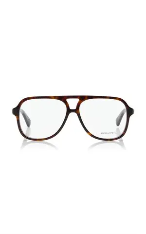 Bottega Veneta Aviator-frame Acetate Eyeglasses - Brown
