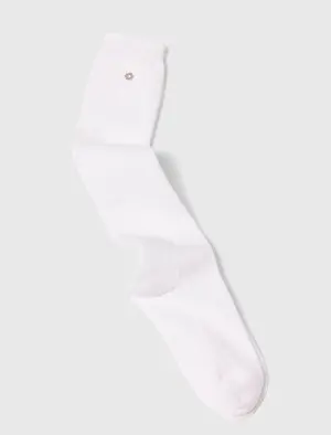 Maje Cotton Pointelle Knee-high Socks - White