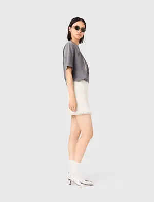 Maje Cotton Horse-print T-shirt