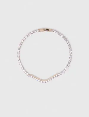 Maje Zirconia Cascade Bracelet - Gold