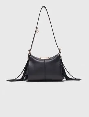 Maje Miss M Mini Bag With Gold Tone Hardware - Black