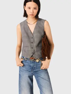 Maje Wool Tailored Vest