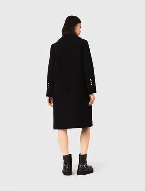 Maje Long Wool-blend Coat
