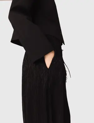 Maje Metallic Pleated Harem Trousers