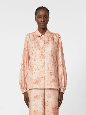Max Mara Printed Silk Twill Shirt