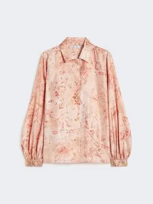 Max Mara Printed Silk Twill Shirt