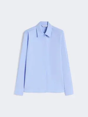 Max Mara Cotton Poplin Shirt - Light Blue