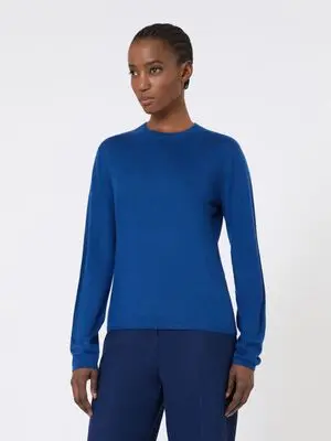 Max Mara Cashmere Crew Neck Sweater - China Blue