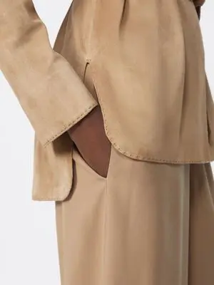 Max Mara Suede Belted Jacket - Hazelnut Brown