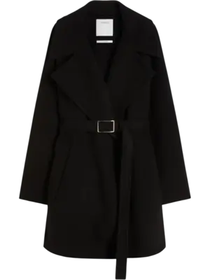 Max Mara Short Wool Coat - Black