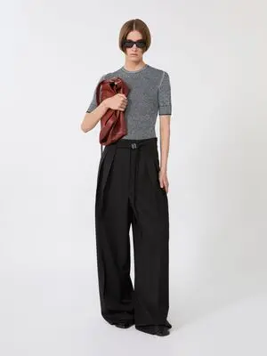Max Mara Wide-fit Stretch Wool Trousers