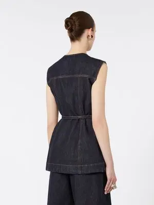 Max Mara Sleeveless Denim Top