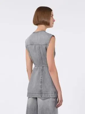 Max Mara Slim-fit Sleeveless Denim Top