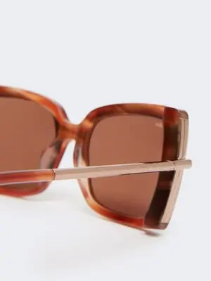 Max Mara Acetate Square Sunglasses - Rust