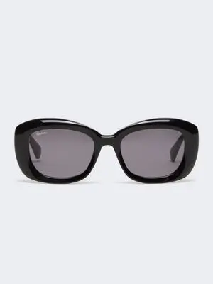 Max Mara Oversized Oval Sunglasses - Black