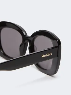 Max Mara Oversized Oval Sunglasses - Black