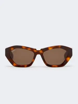 Max Mara Square Full Rim Sunglasses - Tawny Bronze Brown