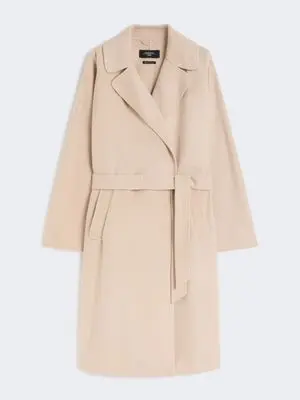 Max Mara Double-faced Wool-blend Robe Coat - Sand