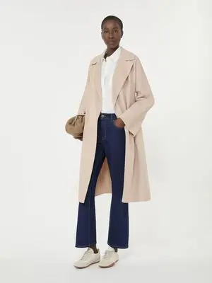 Max Mara Double-faced Wool-blend Robe Coat - Sand