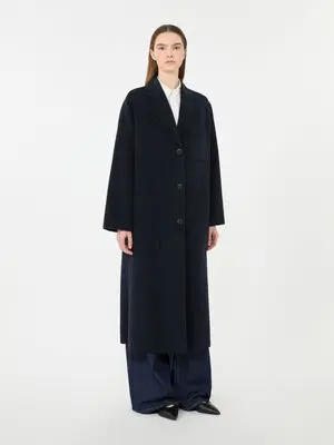 Max Mara Double-faced Wool-blend Coat - Navy
