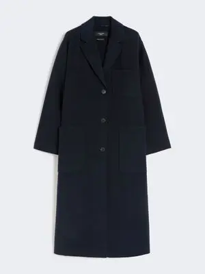 Max Mara Double-faced Wool-blend Coat - Navy