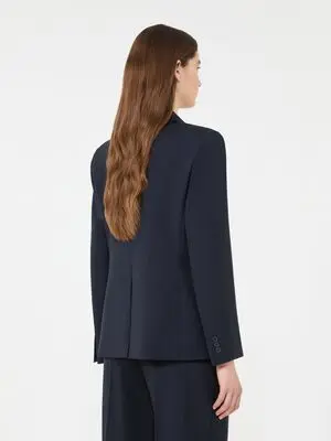 Max Mara Stretch Wool Blazer - Navy