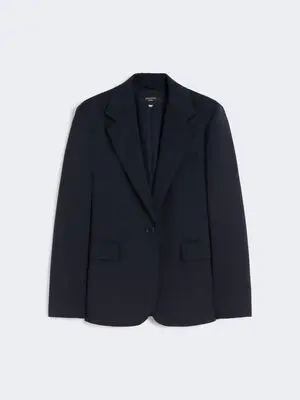 Max Mara Stretch Wool Blazer - Navy