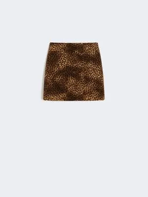 Max Mara Printed Velvet Mini Skirt