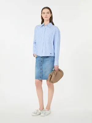 Max Mara Striped Cotton Oxford Shirt