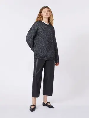 Max Mara Leather Barrel-leg Trousers