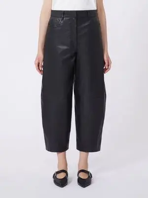 Max Mara Leather Barrel-leg Trousers