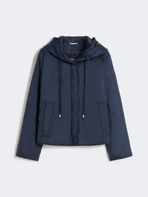 Max Mara Padded Hooded Water-repellent Canvas Jacket - Navy