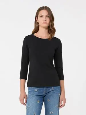 Max Mara Stretch Cotton T-shirt - Black