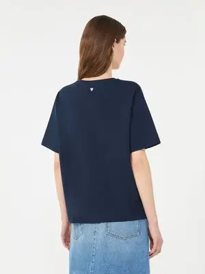 Max Mara Cotton Jersey Boxy T-shirt - Navy