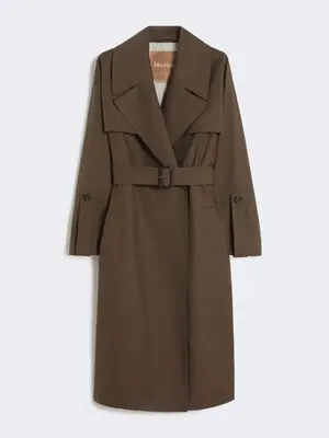 Max Mara Belted Water-repellent Twill Trench Coat - Chocolate