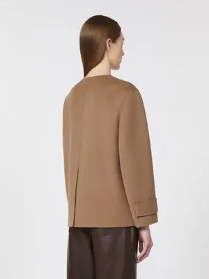 Max Mara Cropped Wool Broadcloth Jacket