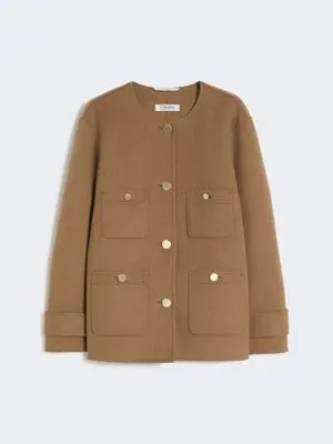Max Mara Cropped Wool Broadcloth Jacket