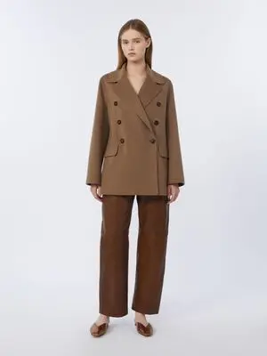 Max Mara Double-faced Wool Broadcloth Jacket