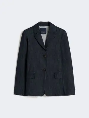 Max Mara Single-breasted Stretch Denim Jacket