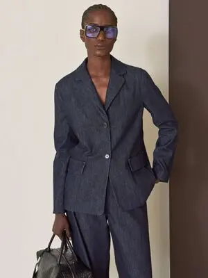 Max Mara Single-breasted Stretch Denim Jacket