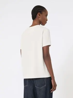 Max Mara Satin T-shirt - Natural
