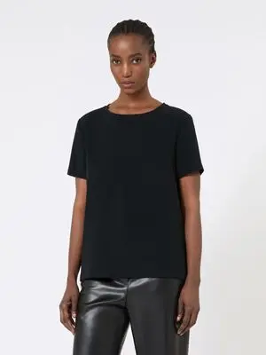 Max Mara Satin T-shirt - Black